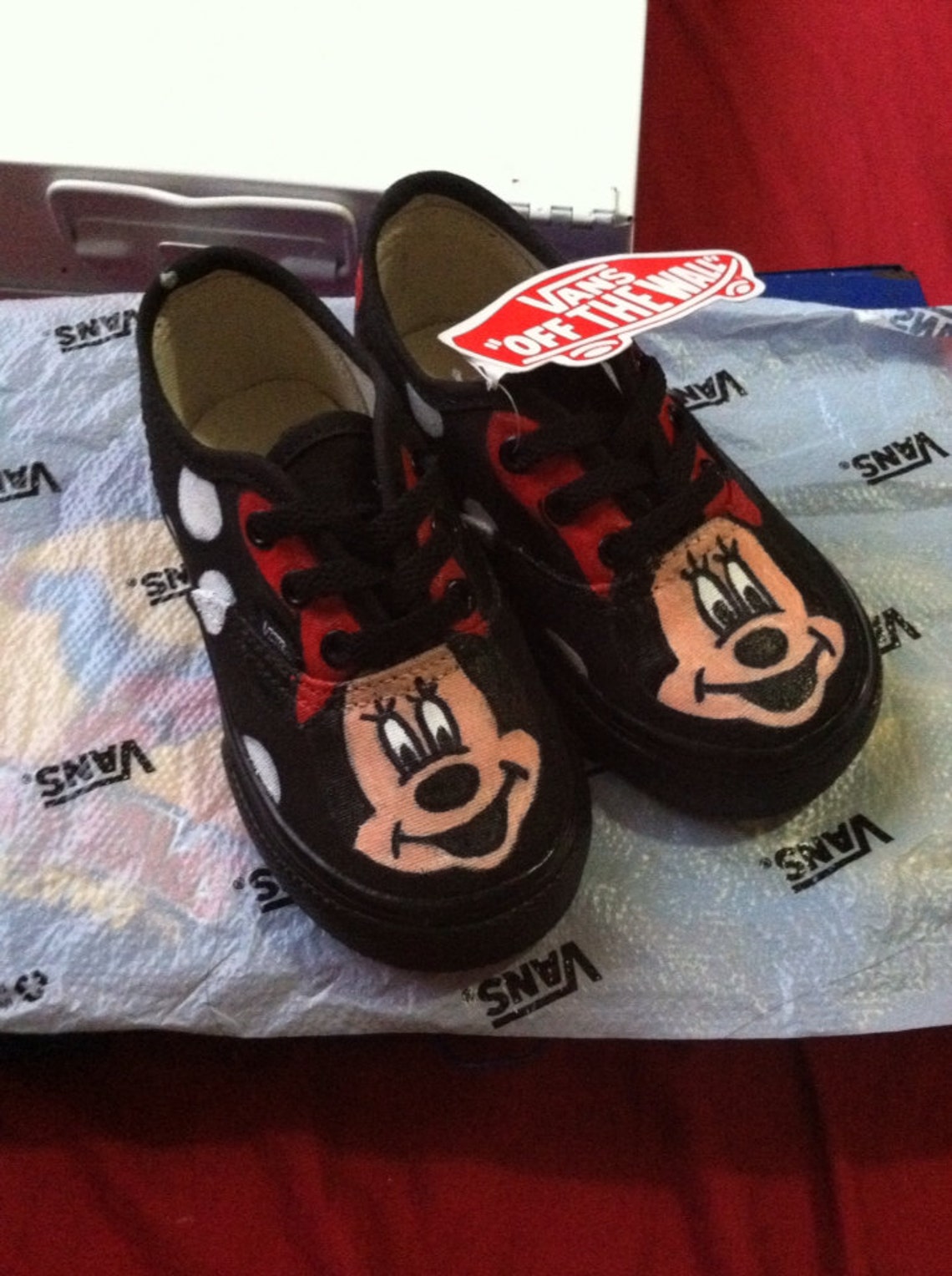 Minnie Mouse Polka Dot Custom Toddler VANS Shoes | Etsy