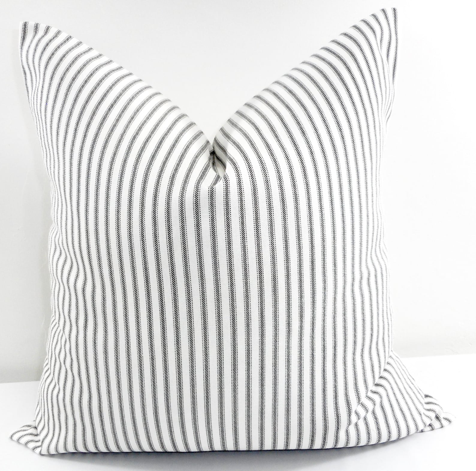 FARMHOUSE PILLOW, Stripe Pillow Cover, Ticking Stripe Pillow Cover ...