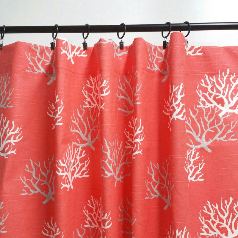 Coral Curtains - Etsy