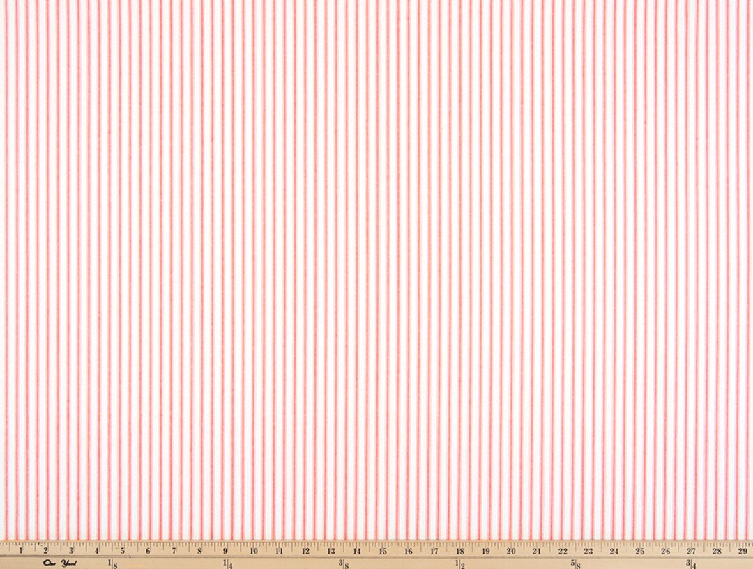 Red Valance. Ticking Stripe Valance. Classic Stripe Window Treatment ...