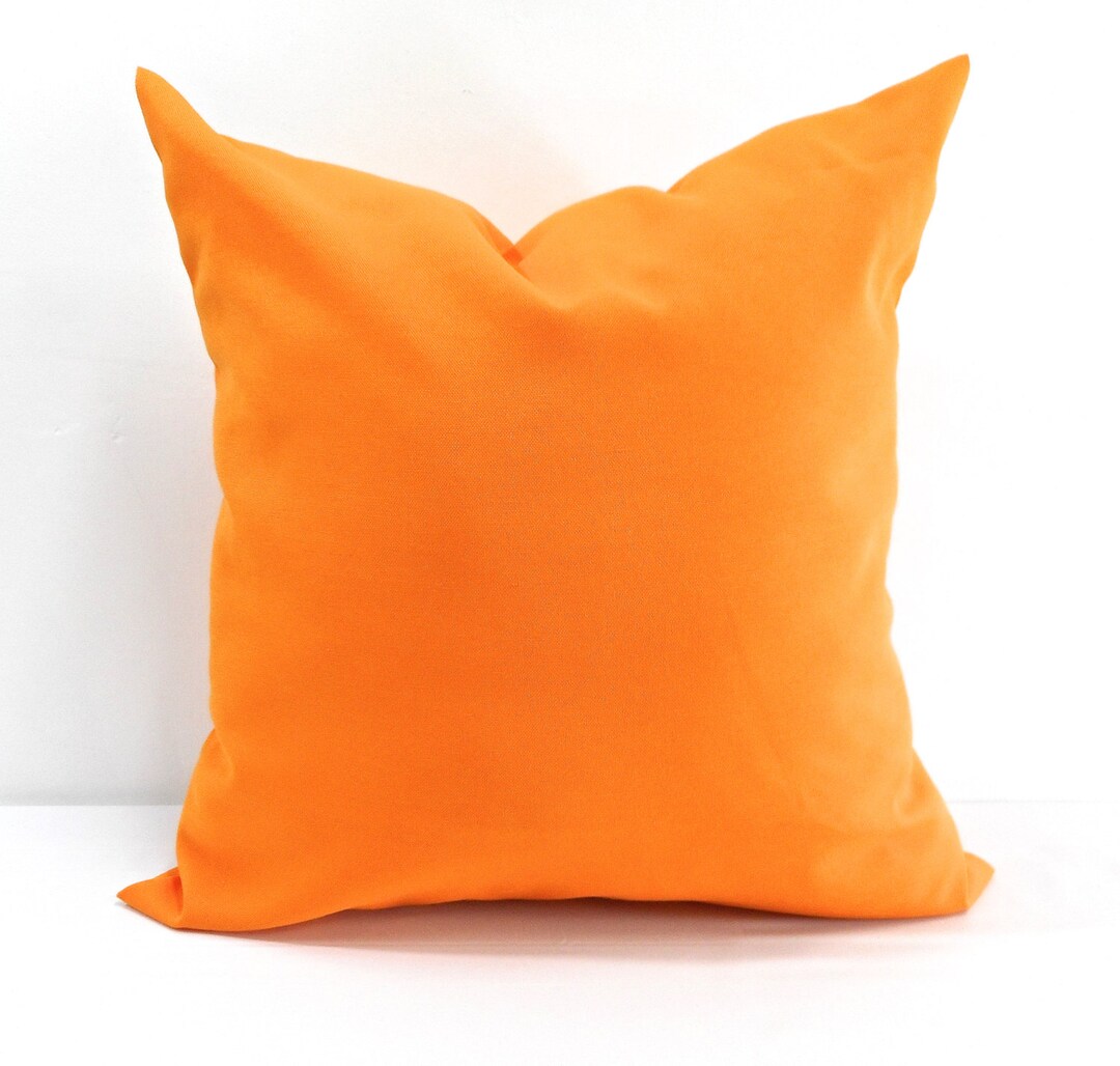 Orange Pillow. Fresco Tango Pillow Case. Indoor Outdoor Orange Sham Cover. Orange Tango Pillow ...