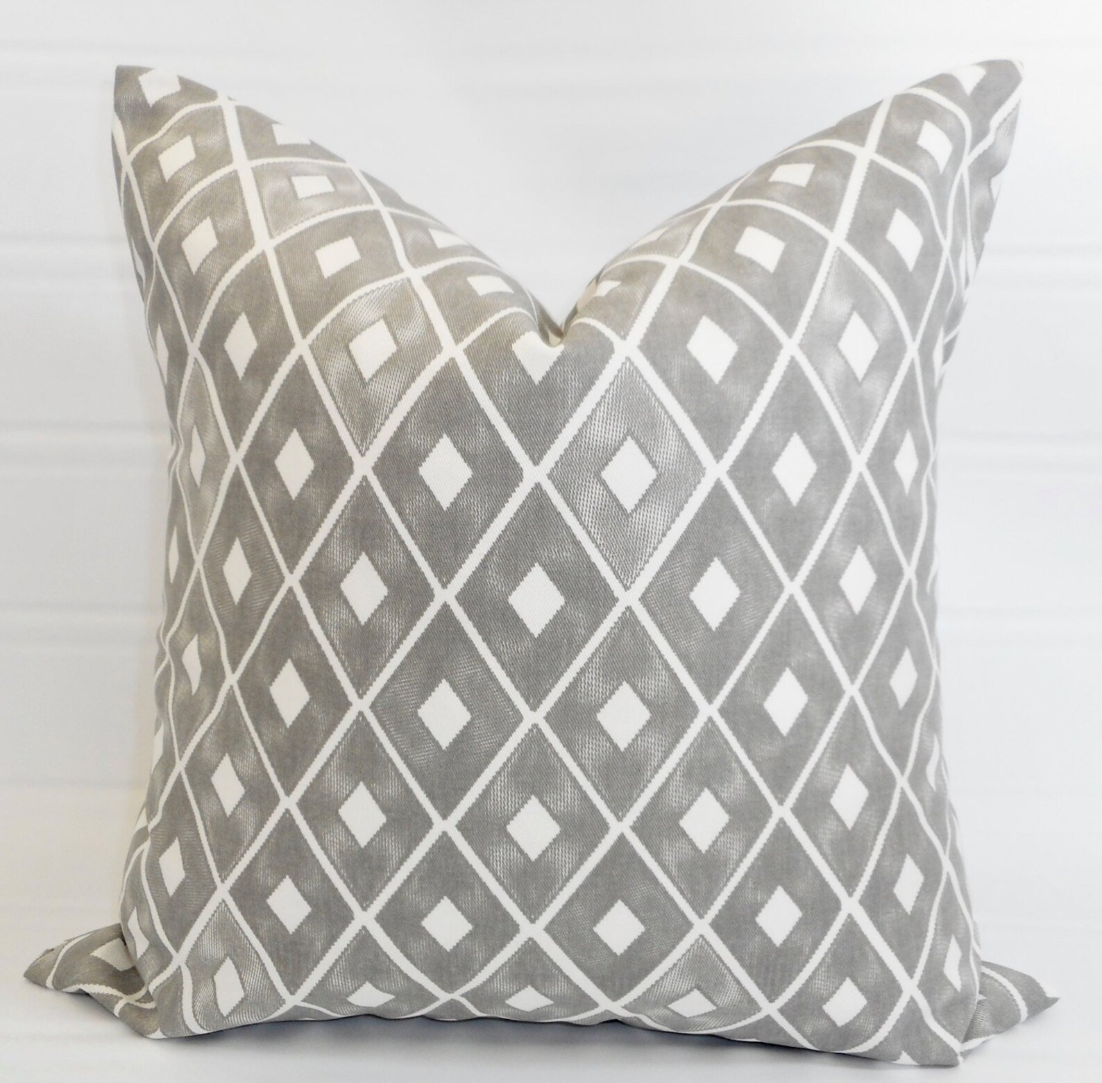 Grey & White Pillow Cover. Trillion Storm Grey and White Decorative ...
