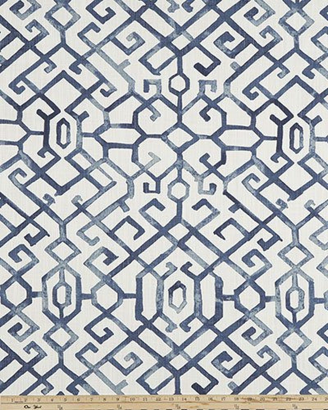 Blue & White Valance. Jing Regal Blue . Window Treatment. Blue ...