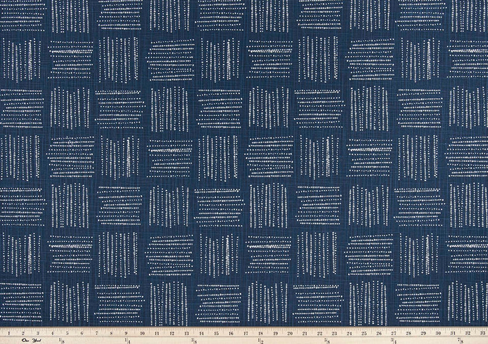 Italian Denim Blue in Brave Print. Blue and White Premier Prints. Slub ...