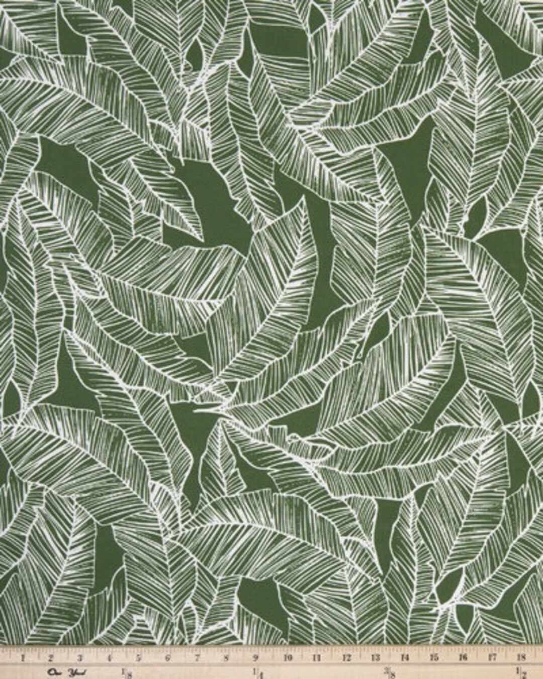 Green Pacific Herb Print. Green and White Premier Prints. Polyester ...
