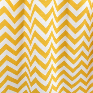 Yellow Chevron Panel Curtain. 2 Panel Curtain. Yellow and White, Window ...