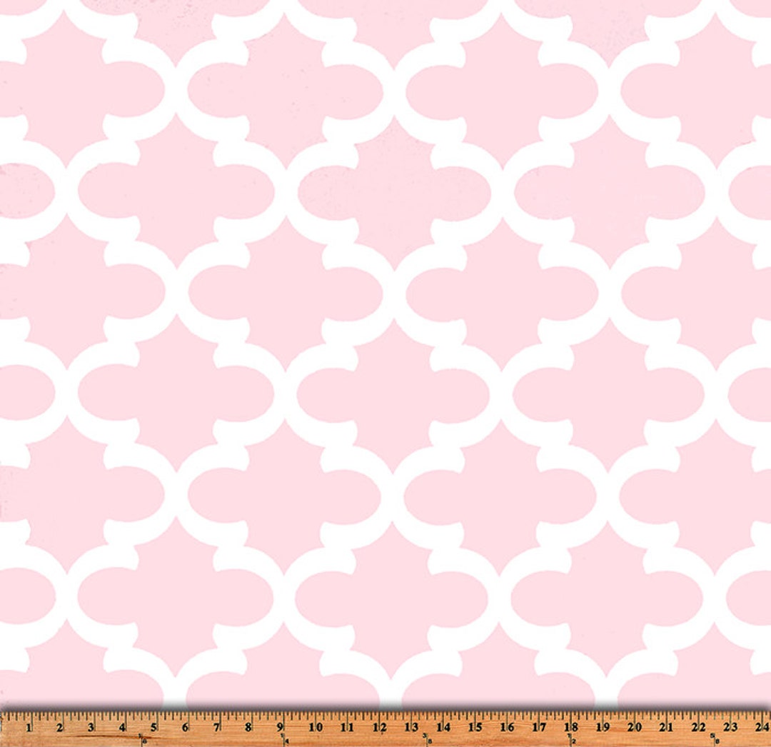 Light Pink Valance. Moroccan Tile Pink Window Topper. Fynn Bella Twill ...