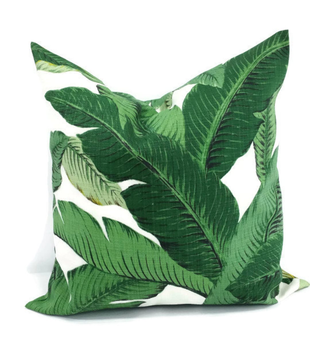 Palm Pillow Cover. Green Throw Pillow Cover. Decorative Sofa Pillow ...