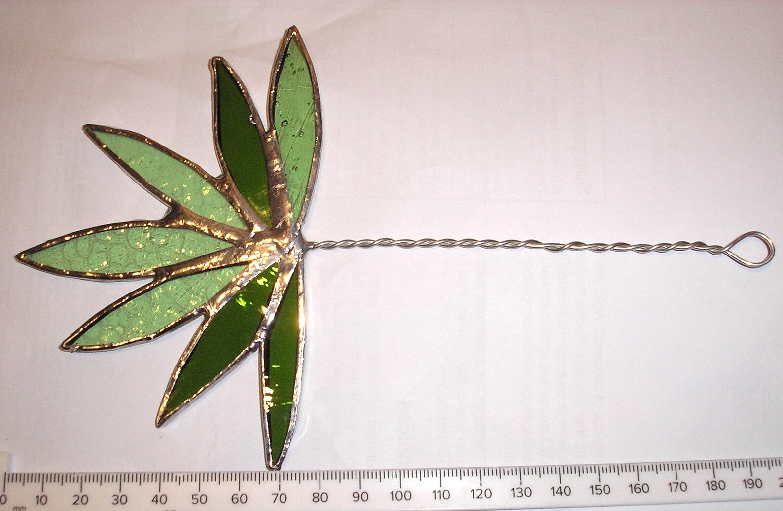 Stained Glass Leaf Suncatcher Cannabis Leaf Shape Glass Art - Etsy