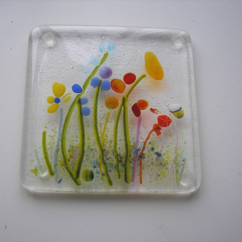 Fused Glass Coaster - Etsy