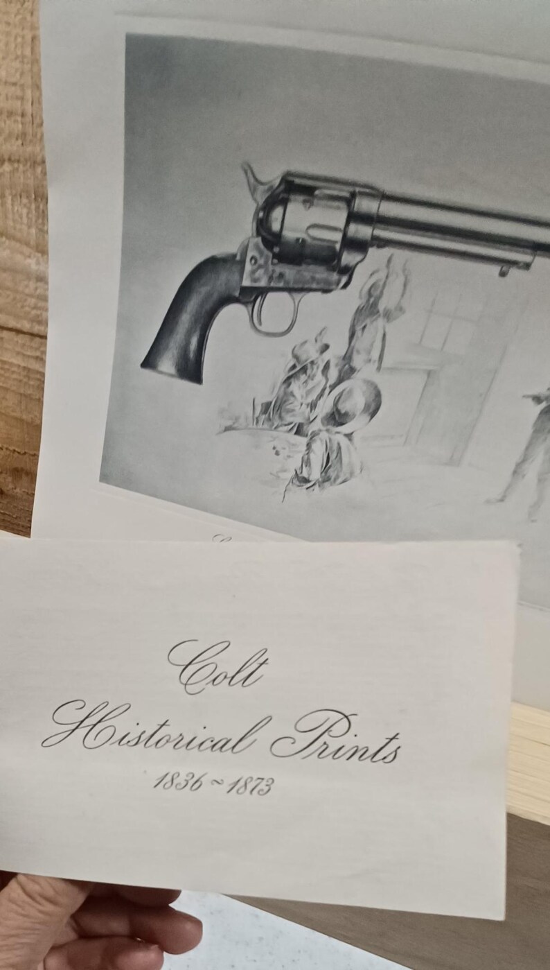 Colt Historical Revolver Prints, Old West Cowboy Collection (14x11) -C ...