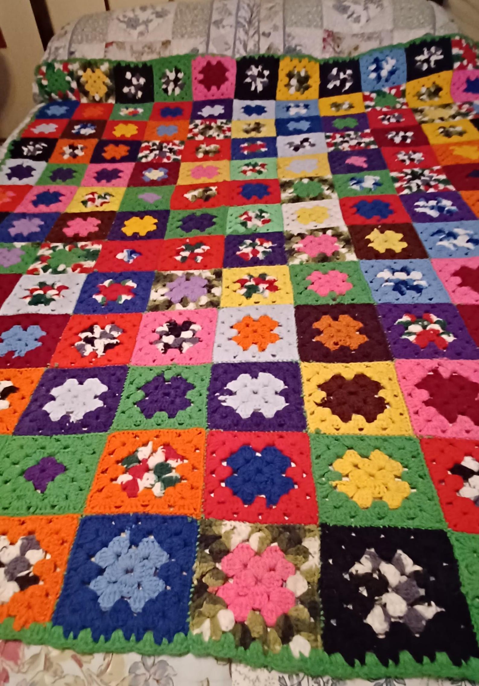 Vintage 1970's Roseanne - the Conner's Handmade Colorful Crocheted ...