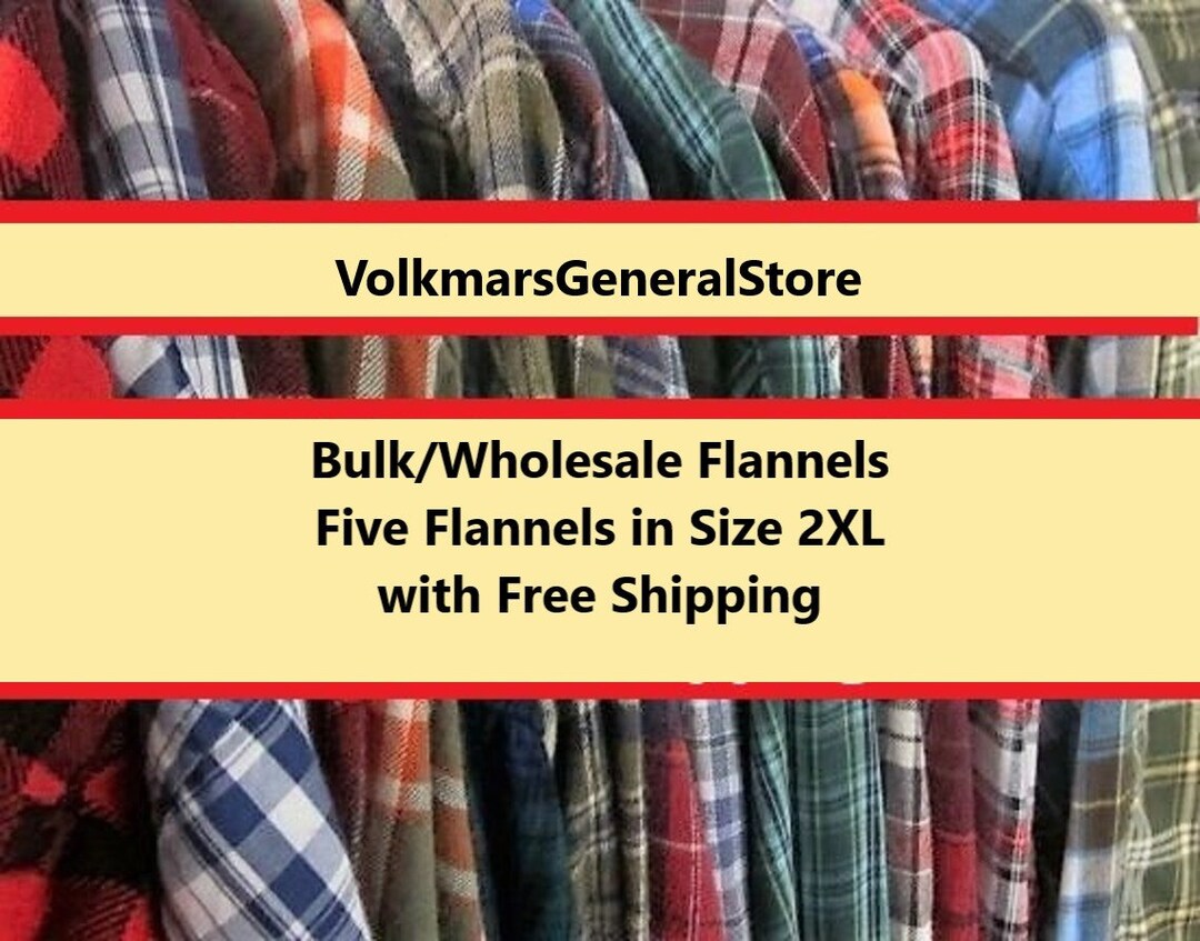 Bulk Sale 5 Flannels in Size 2XL With Free Shipping Flannel Shirts From ...