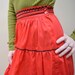 50s Circle Skirt / Rik Rak Red Full Square Poodle Dance Skirt / XS XXS ...