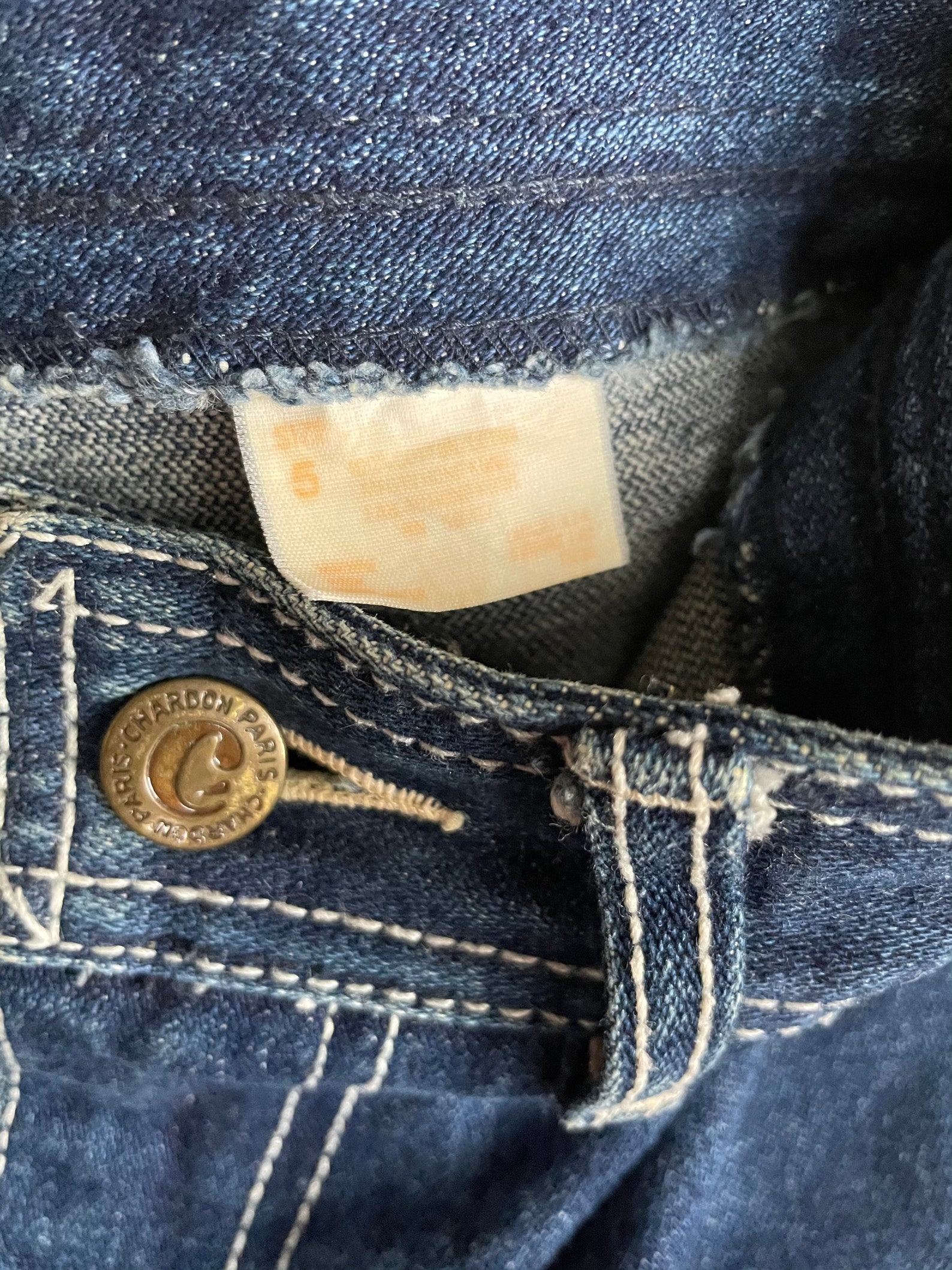 80s French Denim Jeans Chardón // 70s Paris High Waist Dark - Etsy