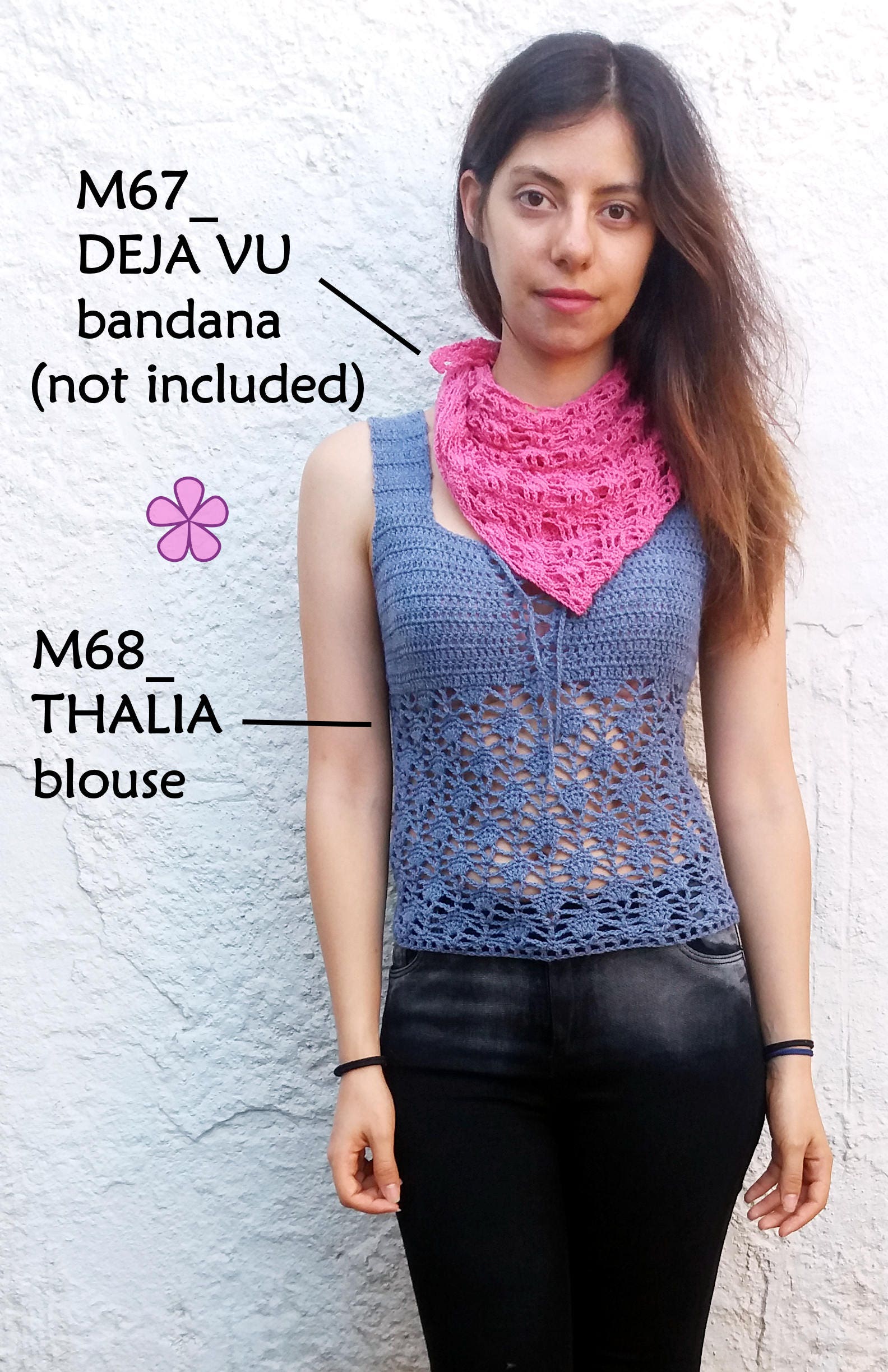 Lace up Tank Top Crochet Pattern. Lace Sleeveless Blouse // | Etsy