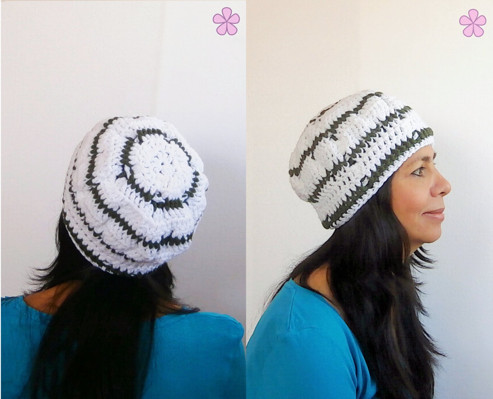 Reversible Beanie in 2 Colors Crochet Pattern. Crochet Hat for - Etsy