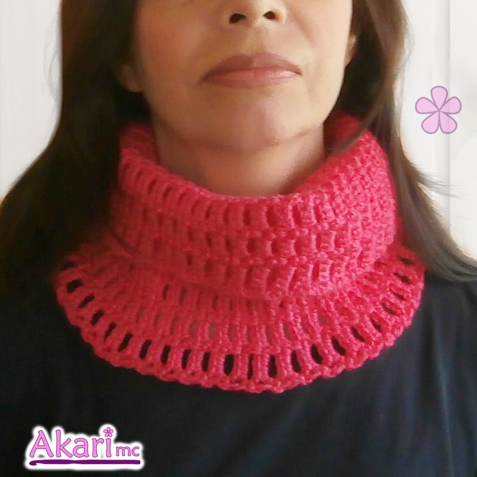 Mesh Cowl Easy Crochet Pattern for Beginners. Neck Warmer / Circle ...