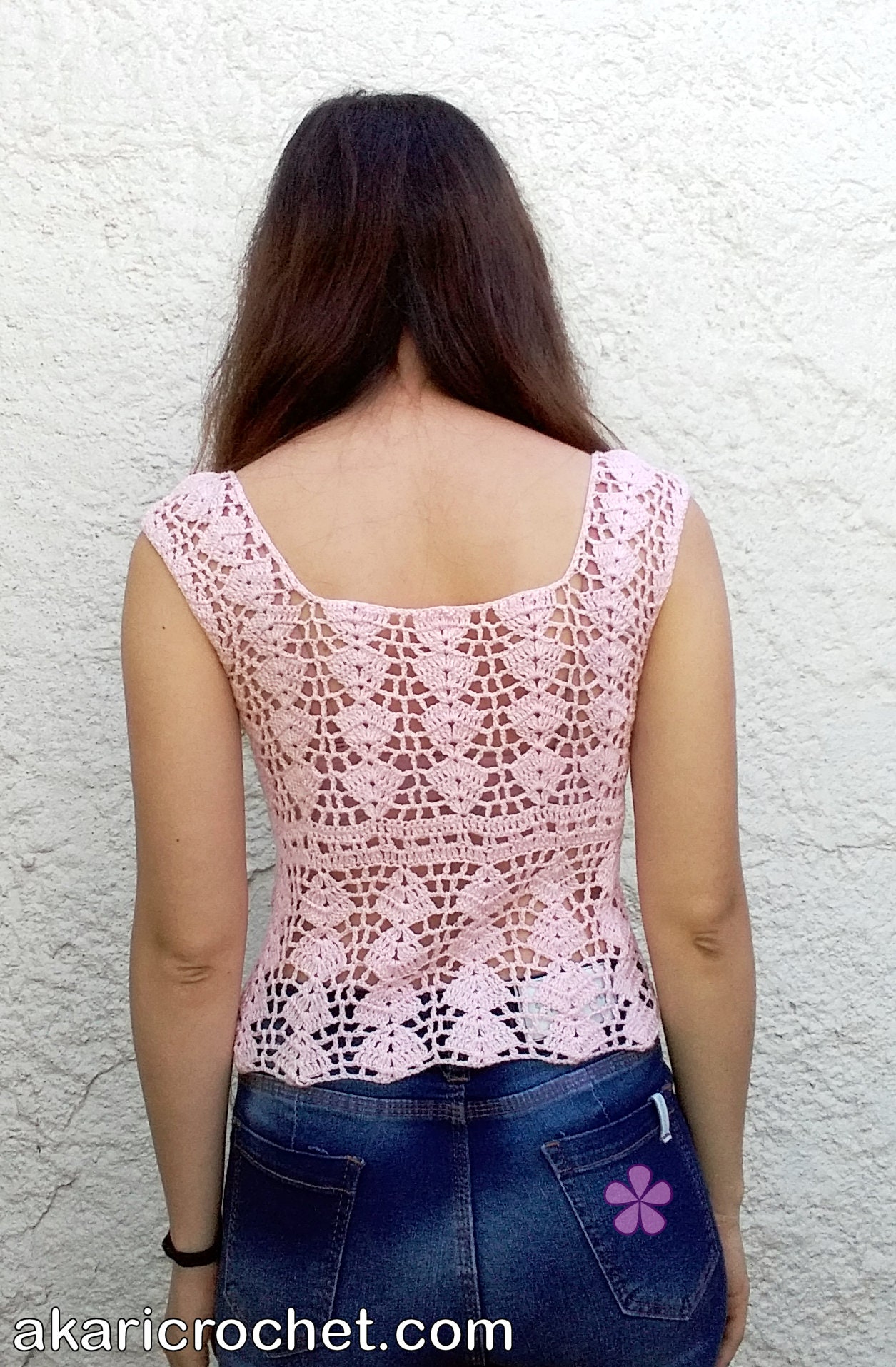 Square Neck Top. Lace Sleeveless Top Crochet Pattern // OLD TIMES ...