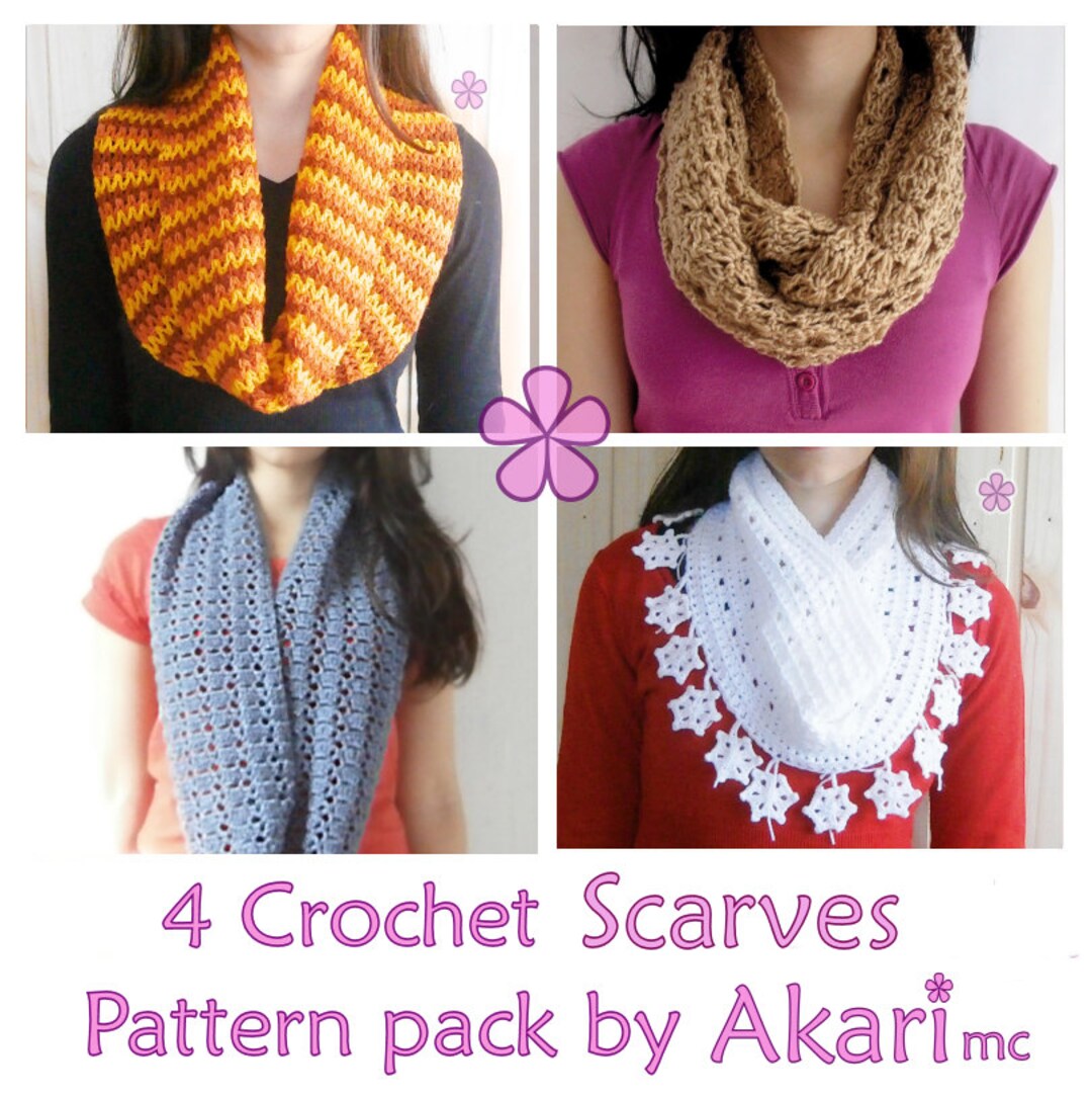 1 Pattern FREE. 4 Crochet Circle Scarves Patterns. 2 Lacy Infinity ...