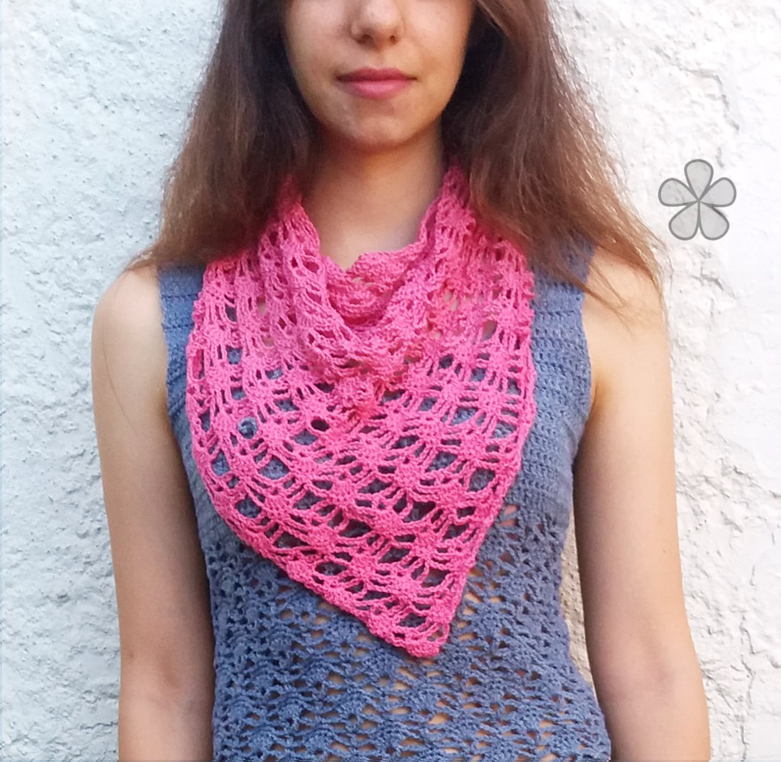 Lace Bandana Crochet Pattern. Triangle Scarf. Crochet Shawl // DEJA VU ...