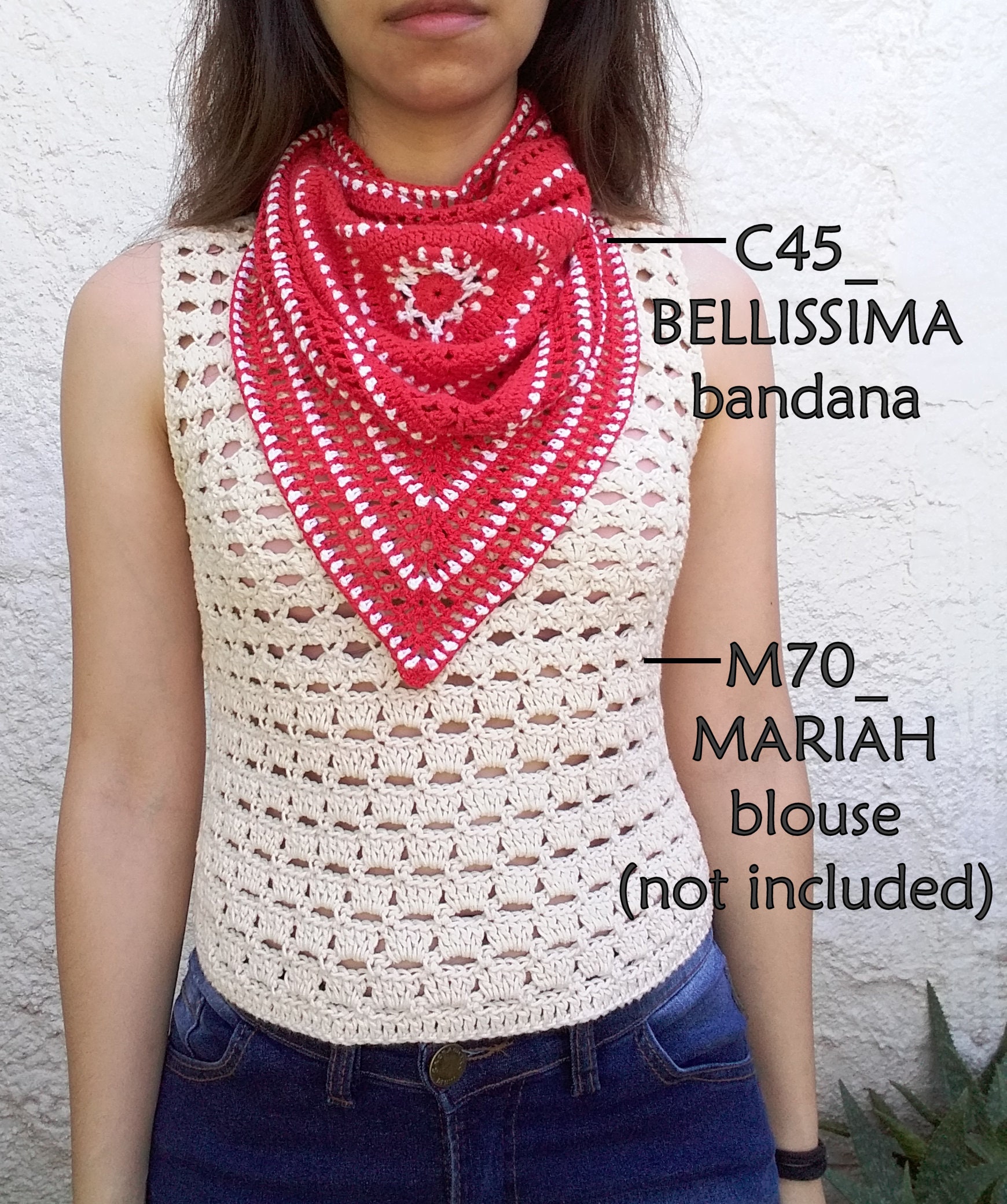 Crochet Bandana Scarf Pattern. Crochet Cowl Bandana Scarf Crochet ...