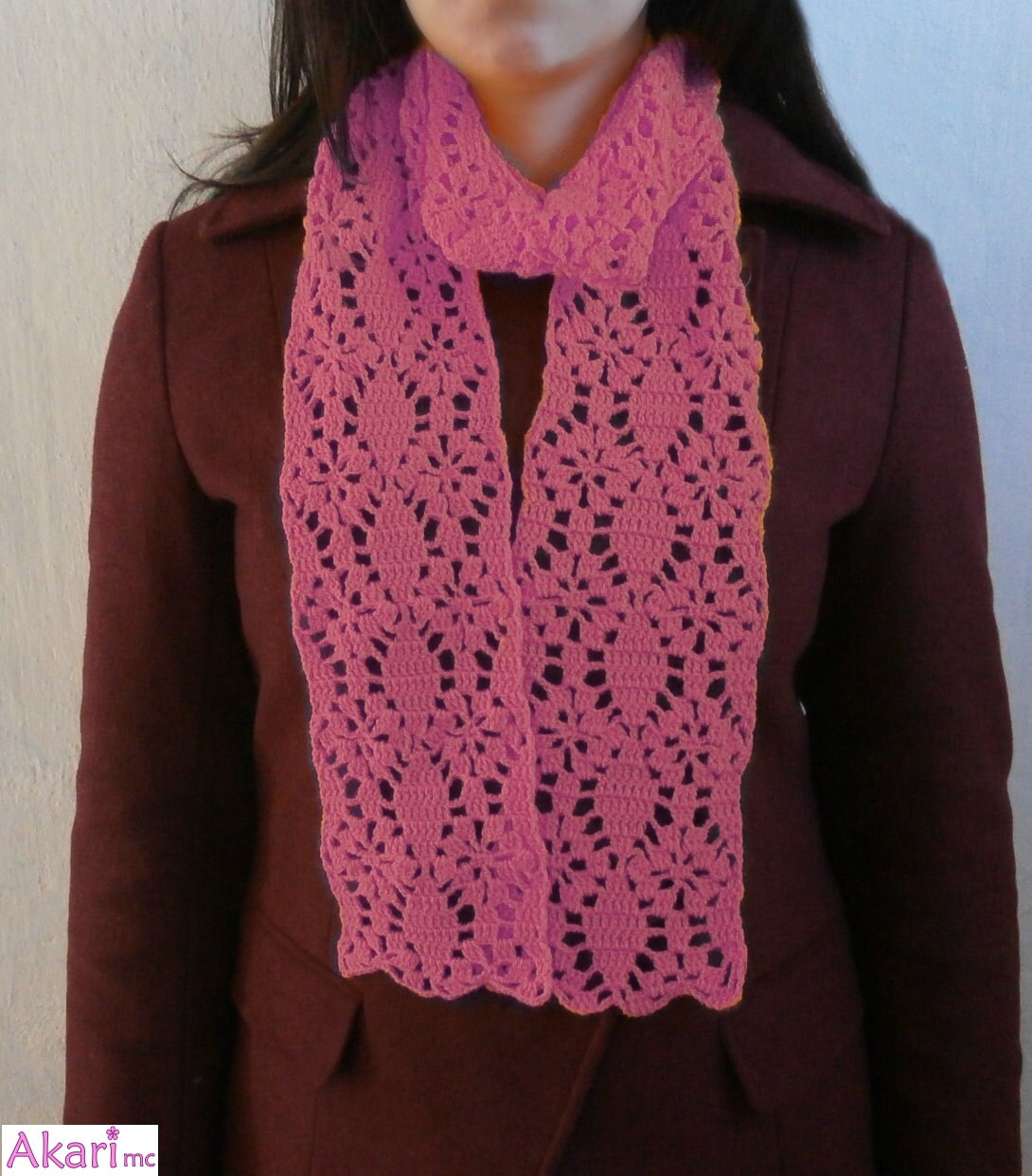 Lacy Lightweight Scarf Crochet Pattern. Poinsettias Design // - Etsy