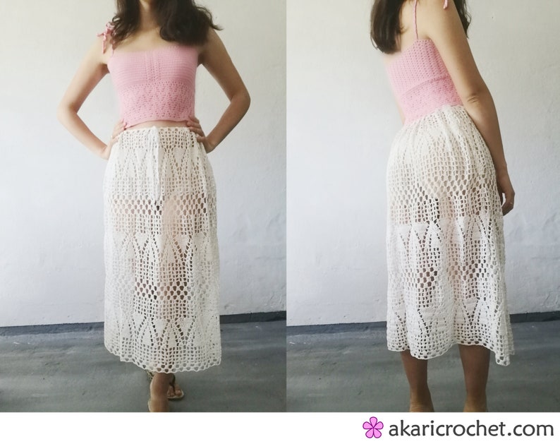Midi Skirt / Dress Crochet Pattern. Crochet Beach Skirt or - Etsy