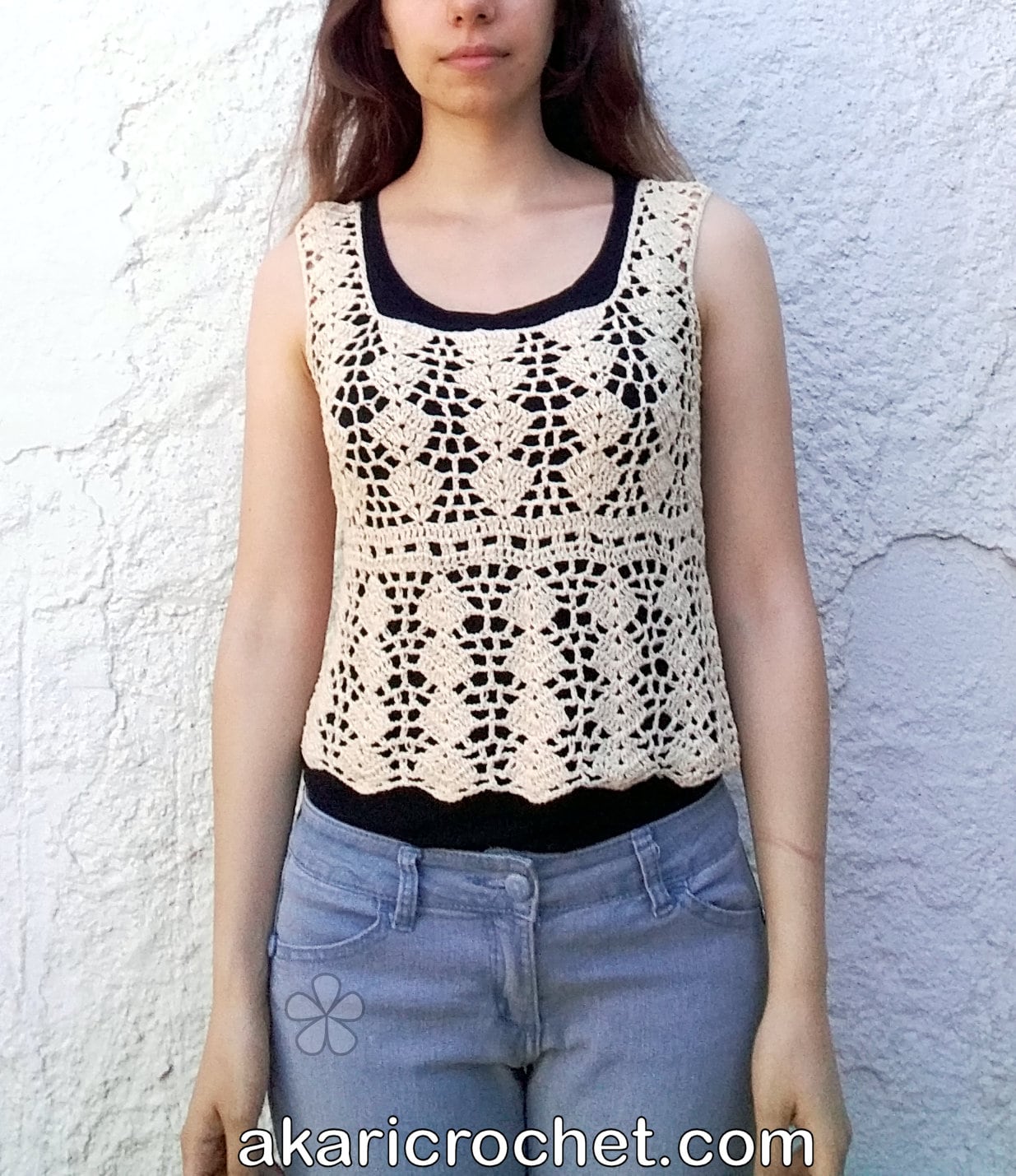 Square Neck Top. Lace Sleeveless Top Crochet Pattern // OLD TIMES ...