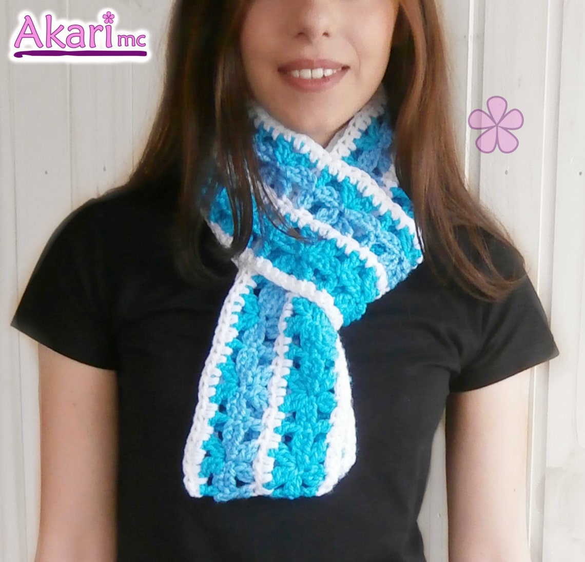 Easy Level Crochet Scarf in 3 Colors. Long Lacy Scarf PDF - Etsy