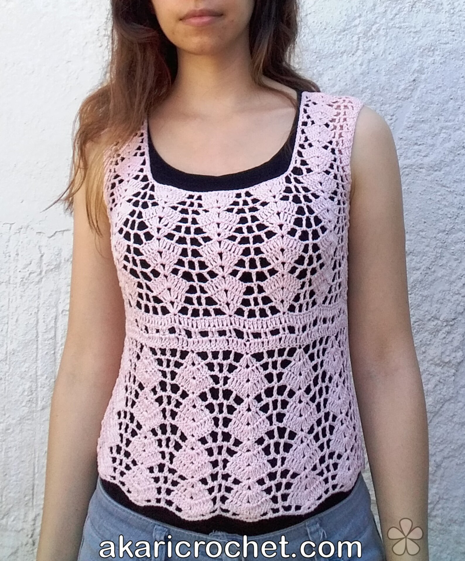 Square Neck Top. Lace Sleeveless Top Crochet Pattern // OLD TIMES ...