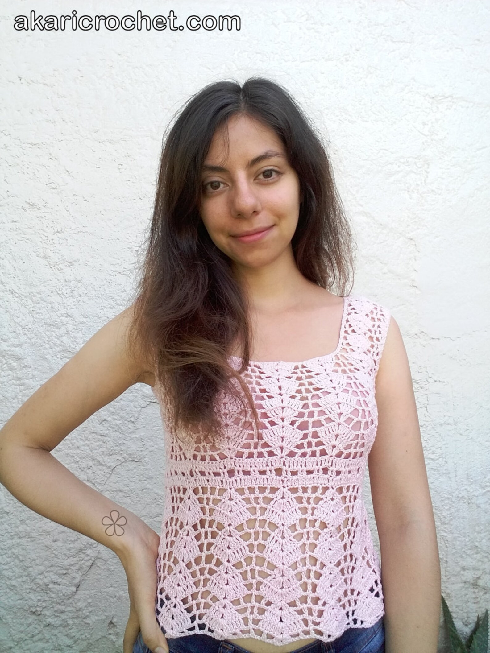 Square Neck Top. Lace Sleeveless Top Crochet Pattern // OLD TIMES ...