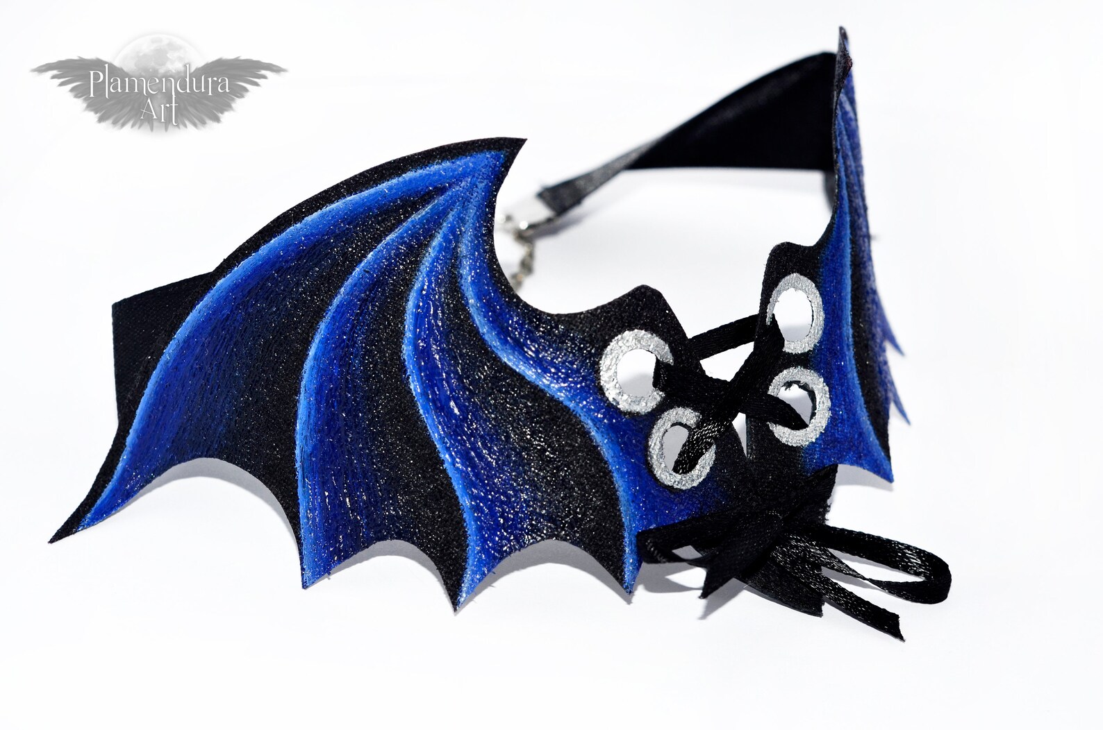 BLUE BAT WINGS Corset Choker | Etsy