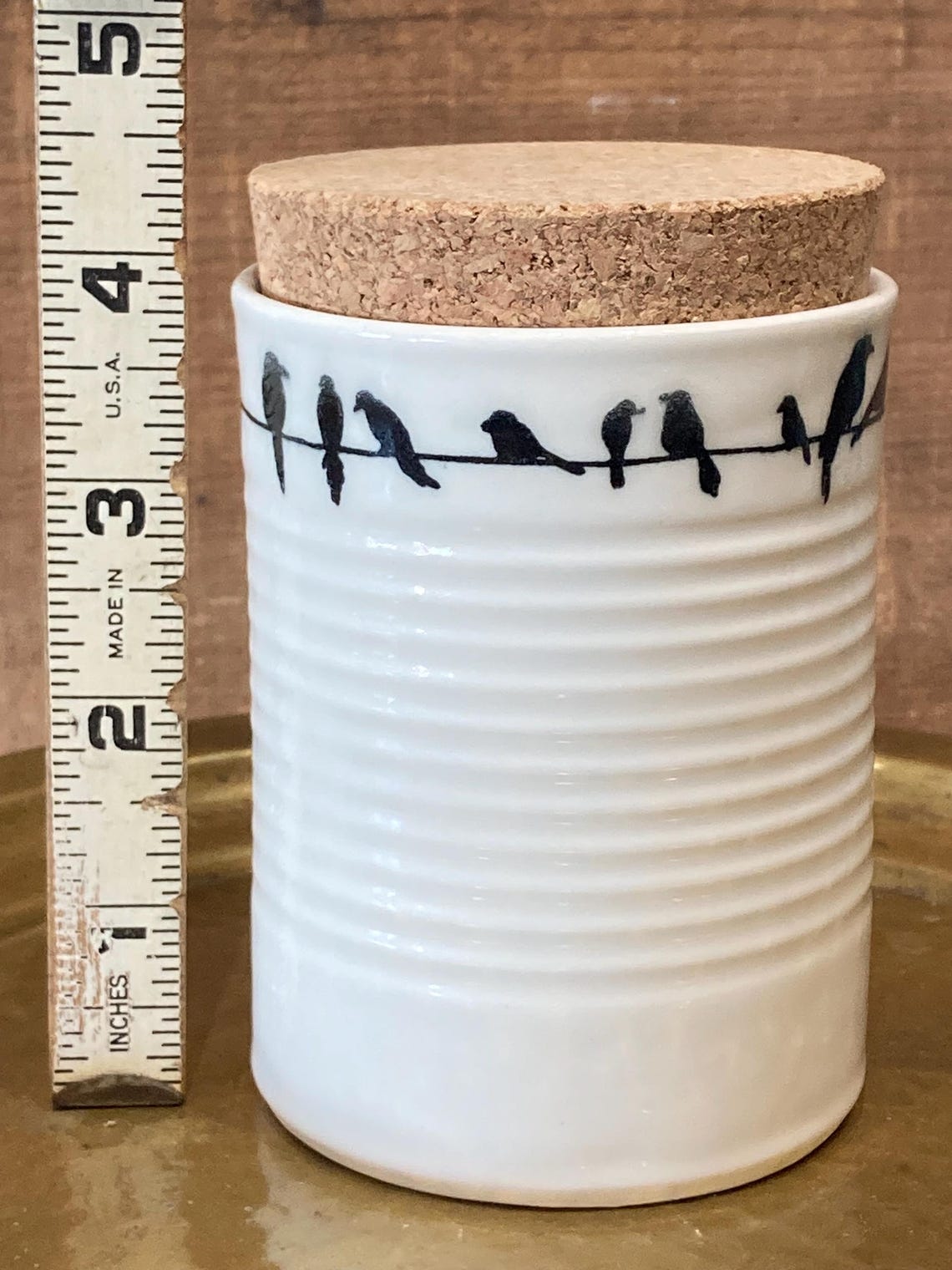 Porcelain Stash Jar With Birds - Etsy