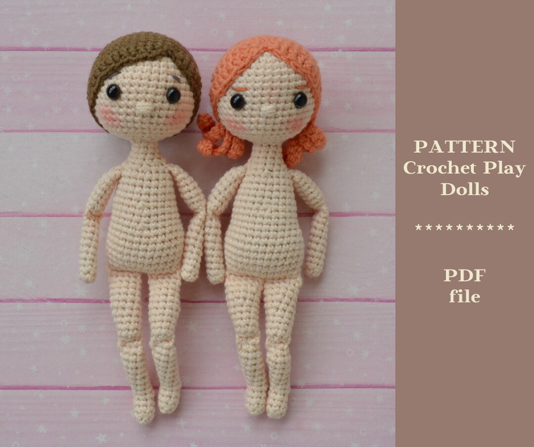 PATTERN Crochet Play Dolls, Amigurumi Dolls Tutorials, Stuffed Dolls ...