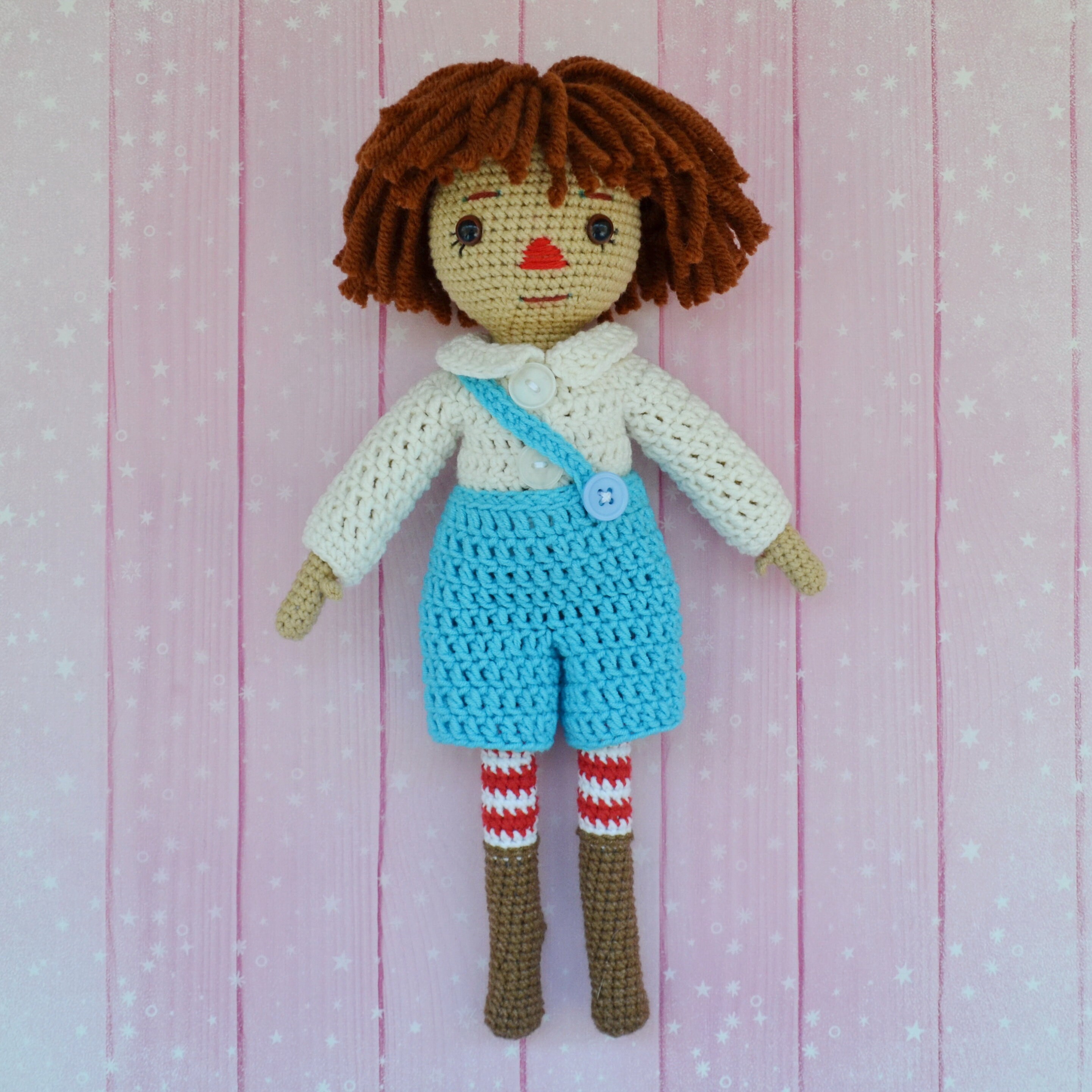 PATTERN Crochet Dolls Raggedy Ann and Andy, Pdf Tutorial, Handmade Doll ...