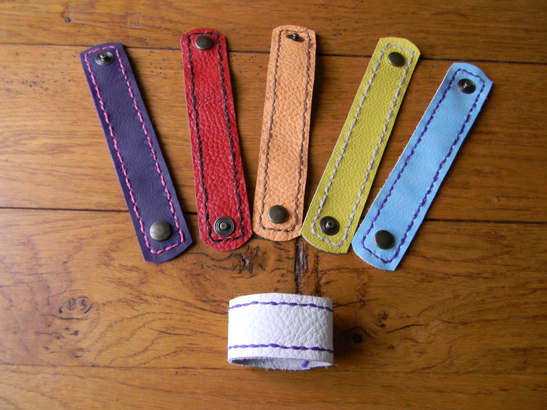 Towel Rings 2.5 Cm in Leather Made and Sewn Entirely by Hand - Etsy