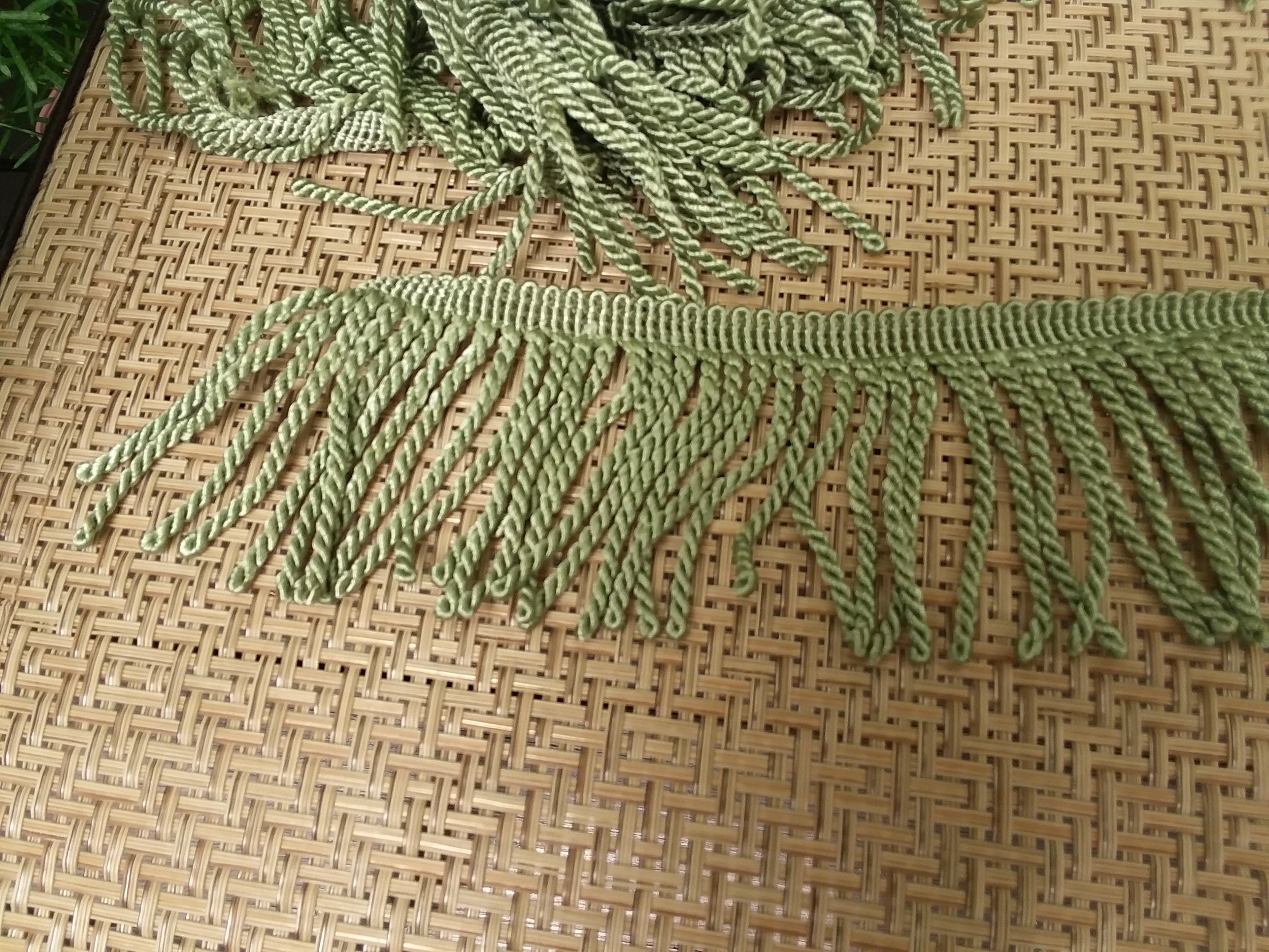 Upholstery Fringe...green Two Inch Decor Fringing Trim...two Lengths ...