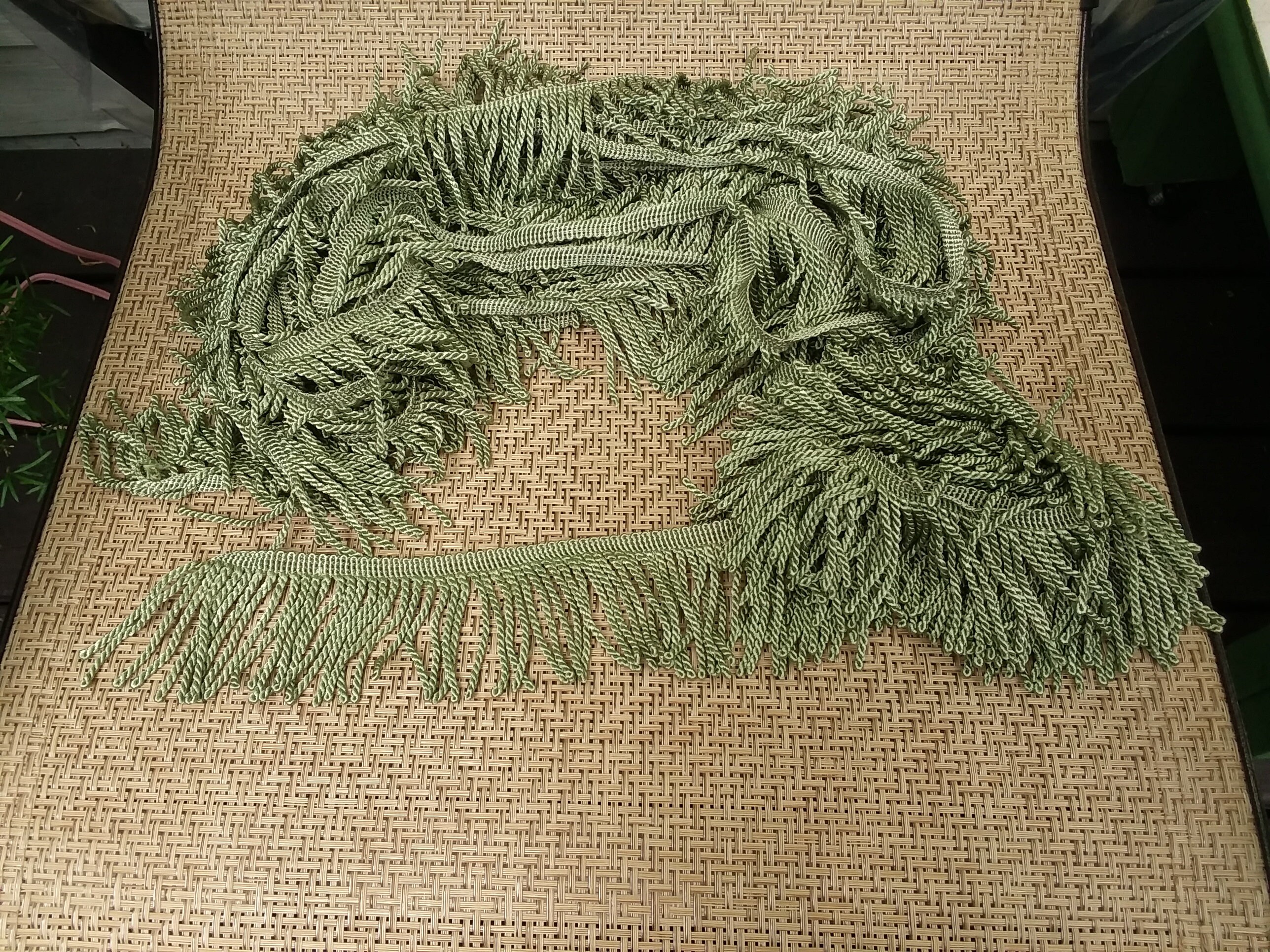 Upholstery Fringe...green Two Inch Decor Fringing Trim...two Lengths ...