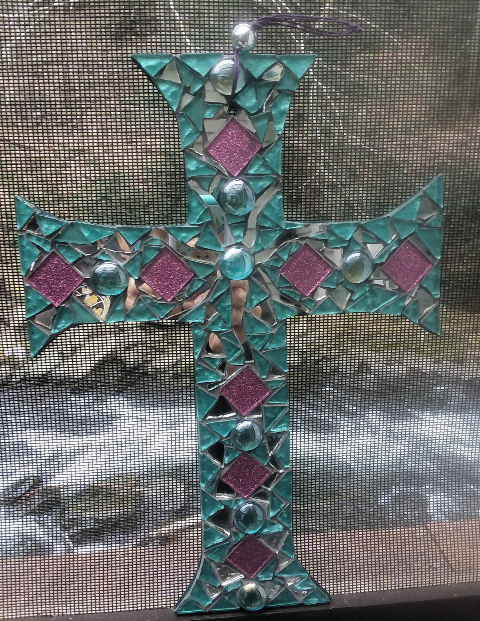 Cross for the Wall..... Mosaic Tile Cross....shades of Pink - Etsy