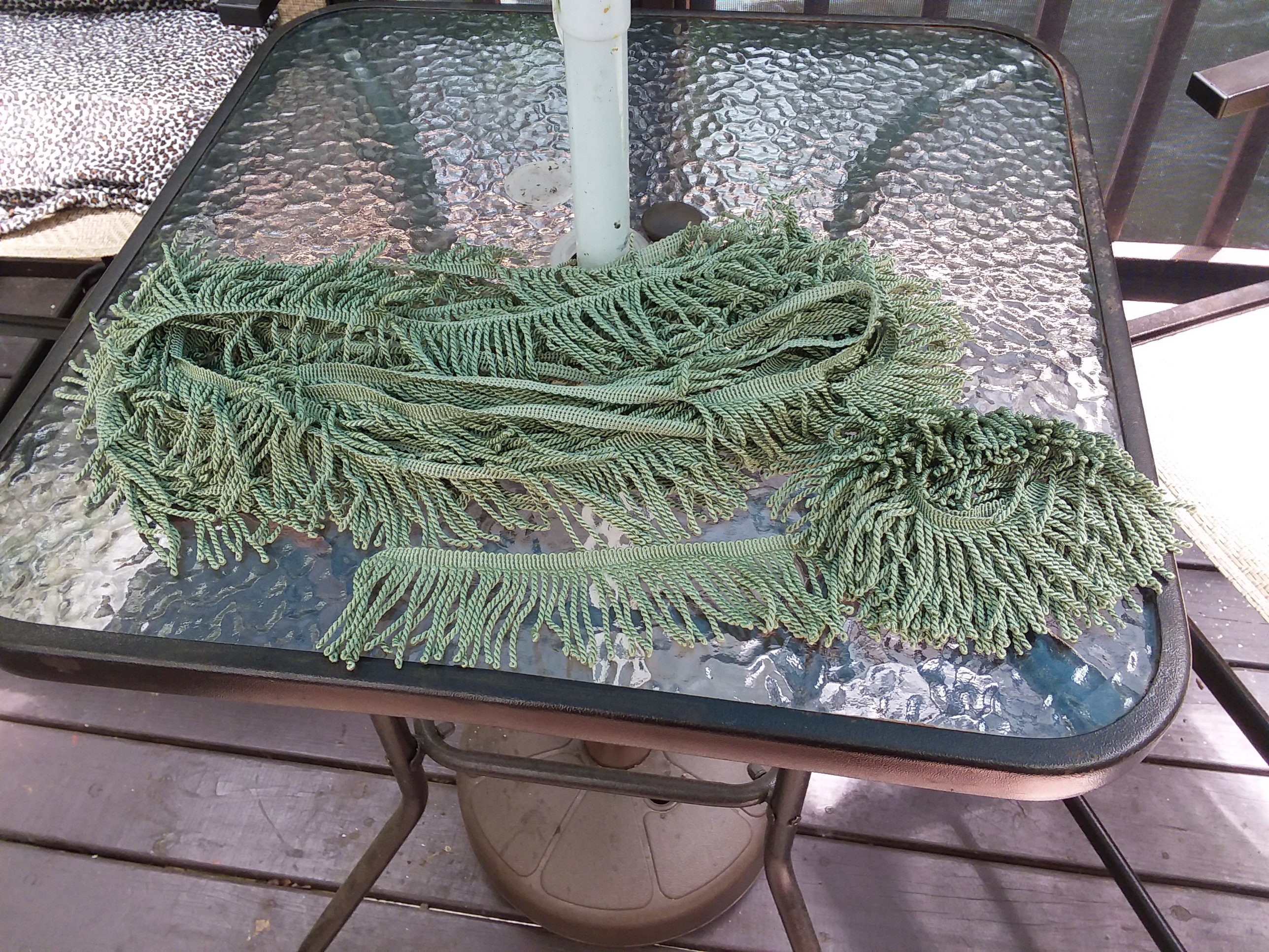 Upholstery Fringe...green Two Inch Decor Fringing Trim...two Lengths ...