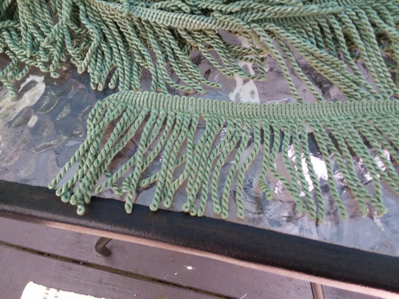 Upholstery Fringe...green Two Inch Decor Fringing Trim...two Lengths ...