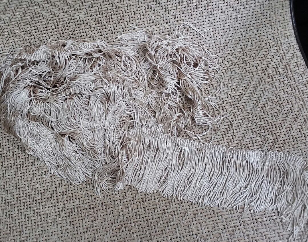Upholstery Fringe...silky...beige/taupe...six and a Half Yards of 3 ...