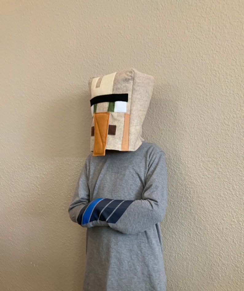 Minecraft Villager Head/ Mask made to Order - Etsy Singapore