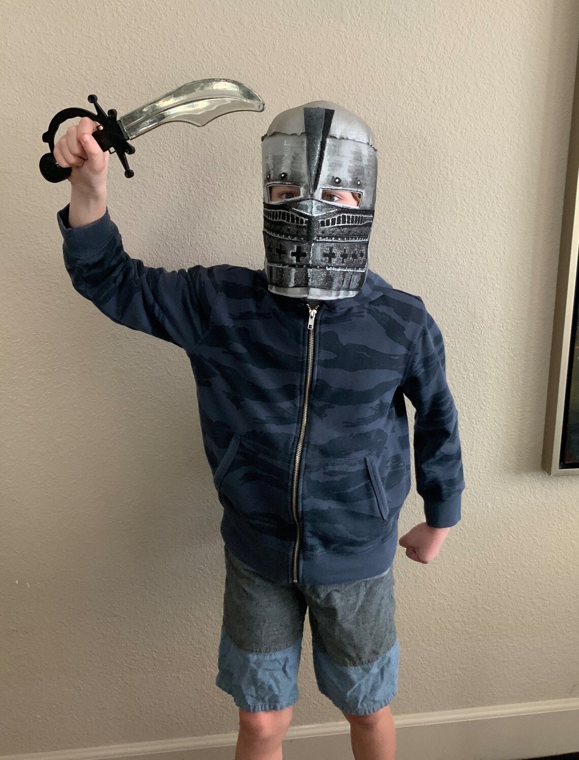 Medieval Knight Head Mask Costume for Kids Ages 4+ CUSTOM Design- Made ...