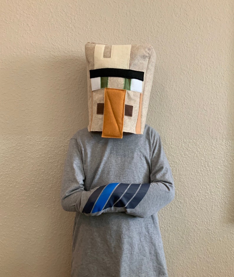 Minecraft Villager Head/ Mask made to Order - Etsy Singapore