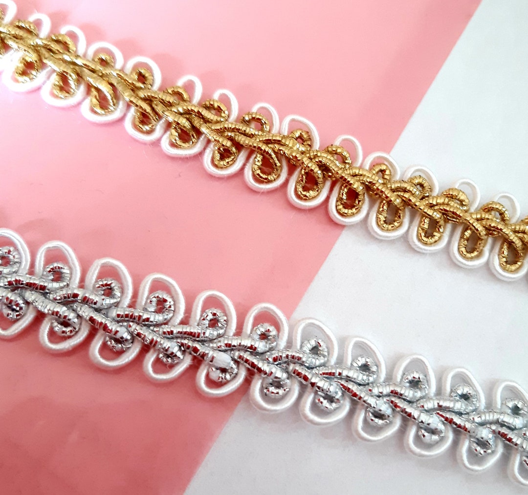 1m Trimmings Braid for Costume, Wedding, Christening, Hats, Furniture ...