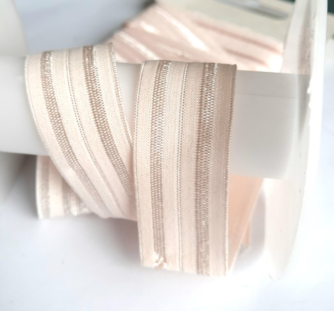 1m X 15mm Fold Over Rubber Roller Tape Edging Tape Elastic Woven Tape ...