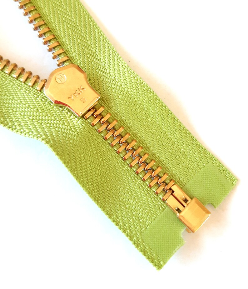 LIME M5 Vintage Zip Fastener Metal Teeth Golden Size 5 - Etsy
