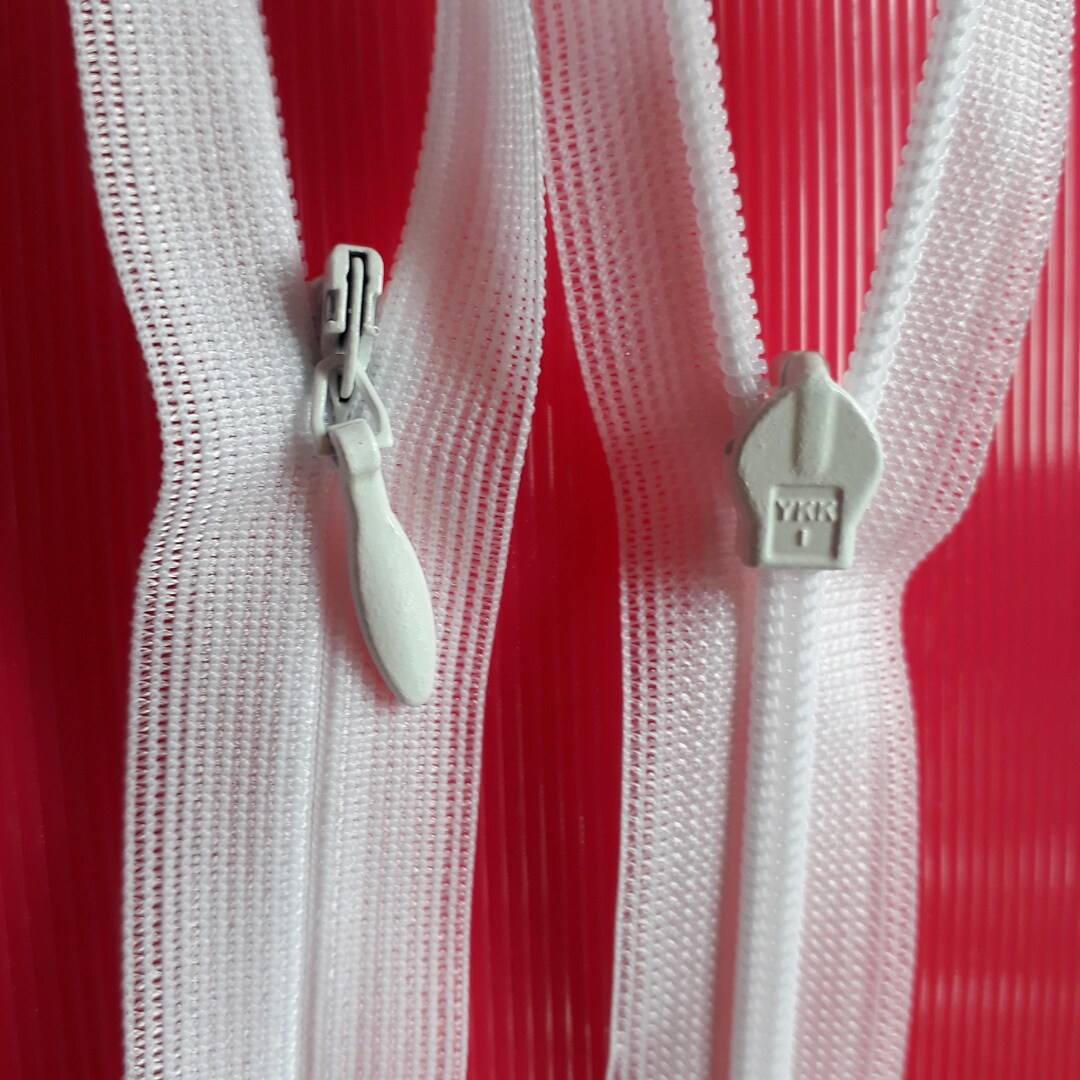 PURE WHITE Seam Concealed Nylon Size 3 Indivisible 18 Cm - Etsy